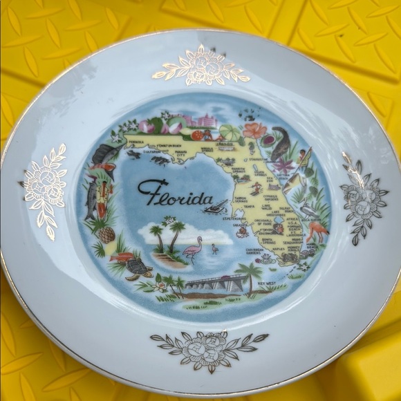 Source Unknown | Dining | Vintage 8 Decorative Florida Souvenir Plate ...